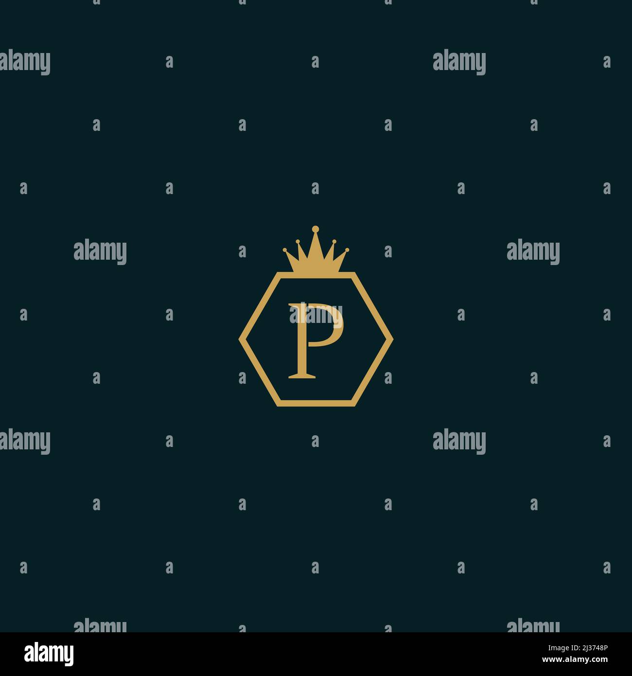 Alphabet letter P icon logo with crown Stock Vector Image & Art - Alamy
