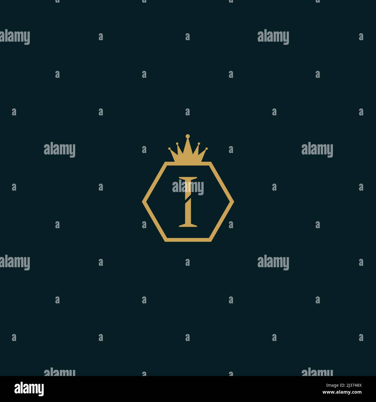 Alphabet letter I icon logo with crown Stock Vector Image & Art - Alamy