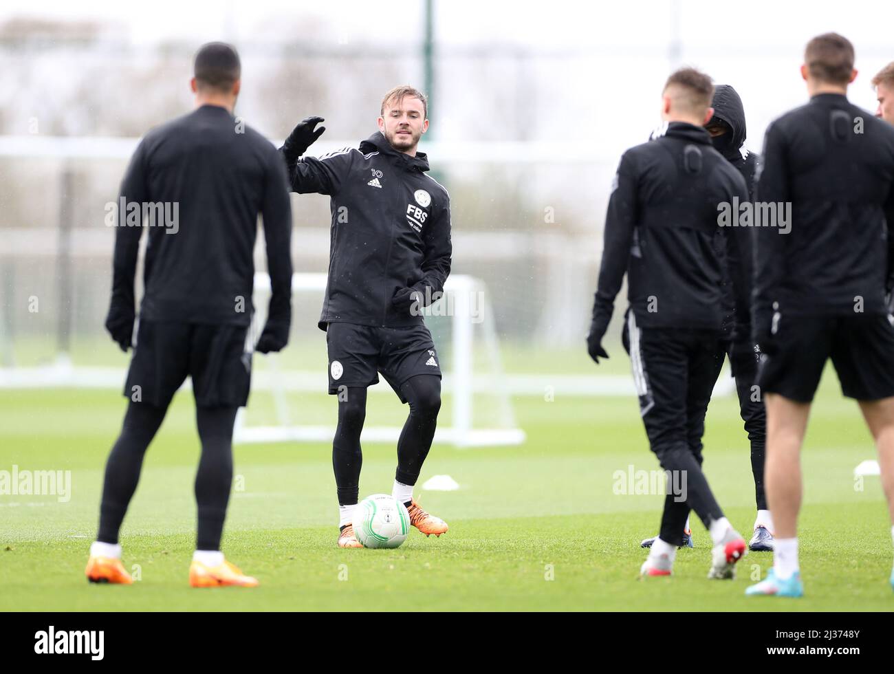 Leicester City's James Maddison during a training session at the LCFC ...