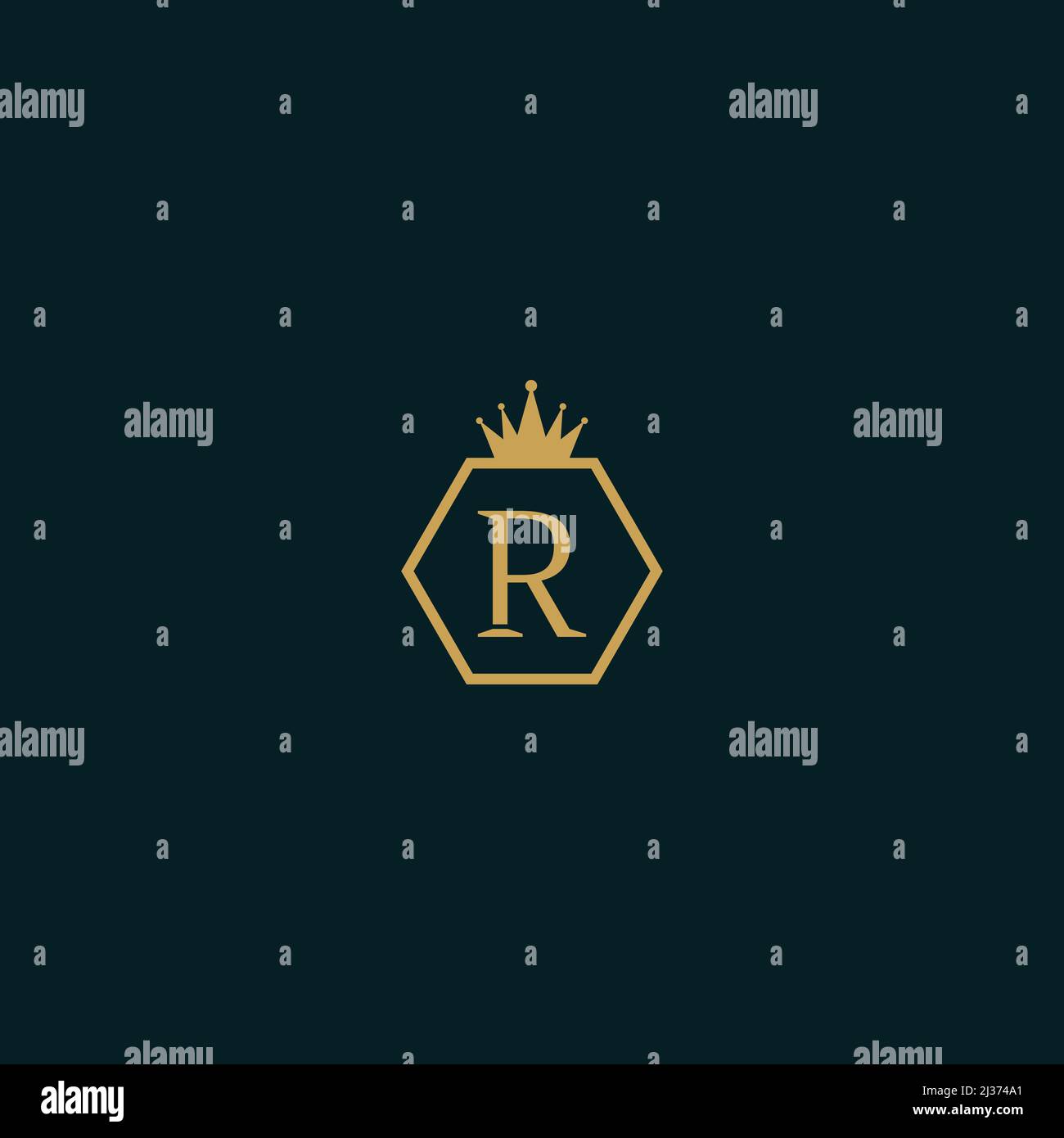 Alphabet letter R icon logo with crown Stock Vector Image & Art - Alamy