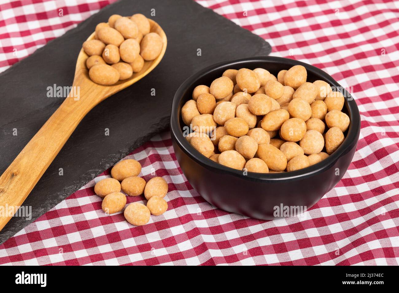 Tasty Peanuts Covered With A Crunchy Layer Of Wheat Flour Stock Photo ...