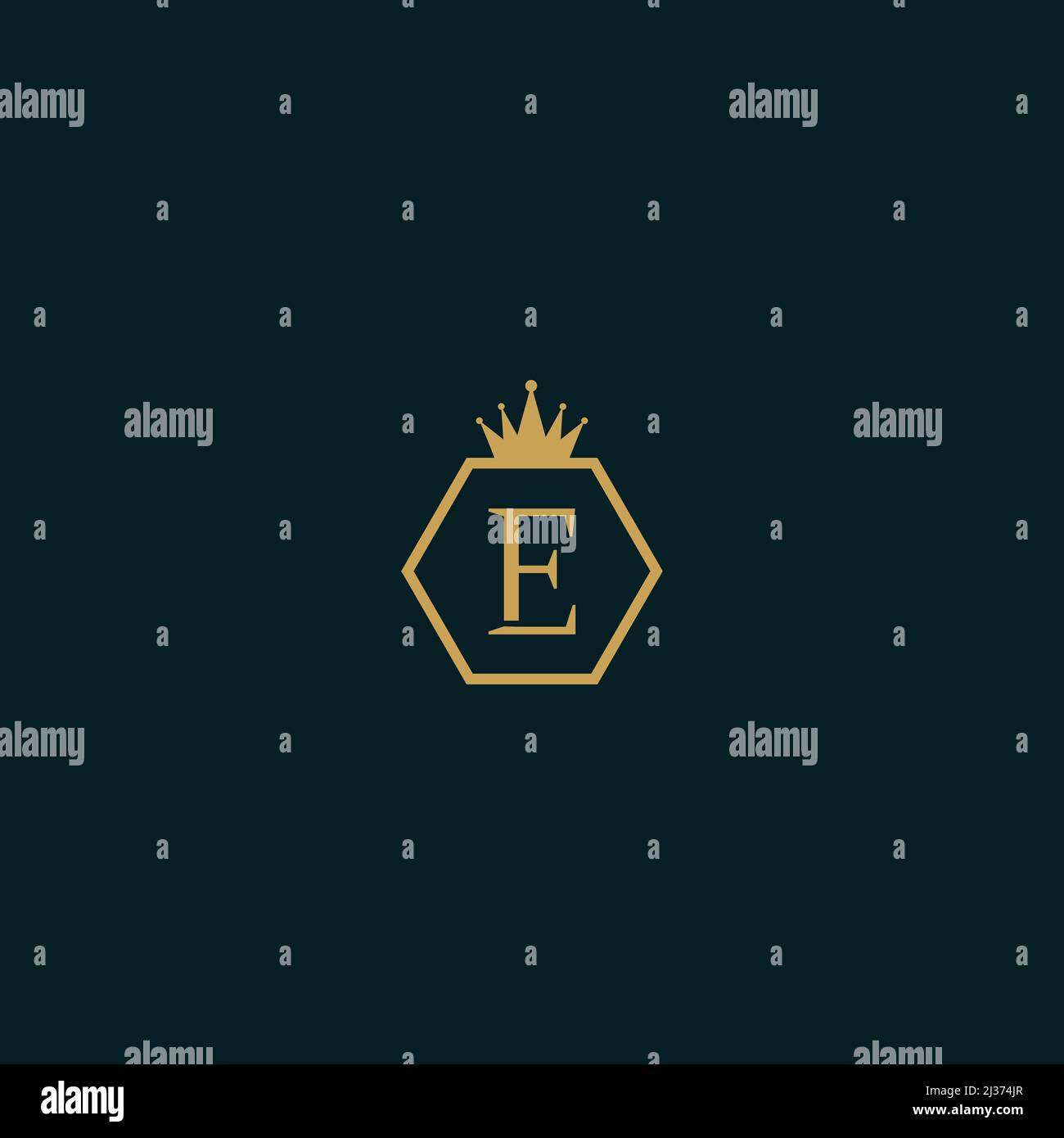 Alphabet letter E icon logo with crown Stock Vector Image & Art - Alamy