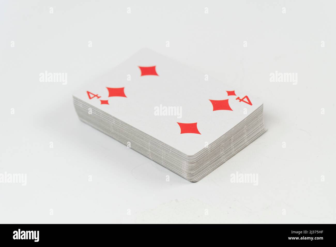 Deck of playing cards pile, isolated on white background, playing cards ...