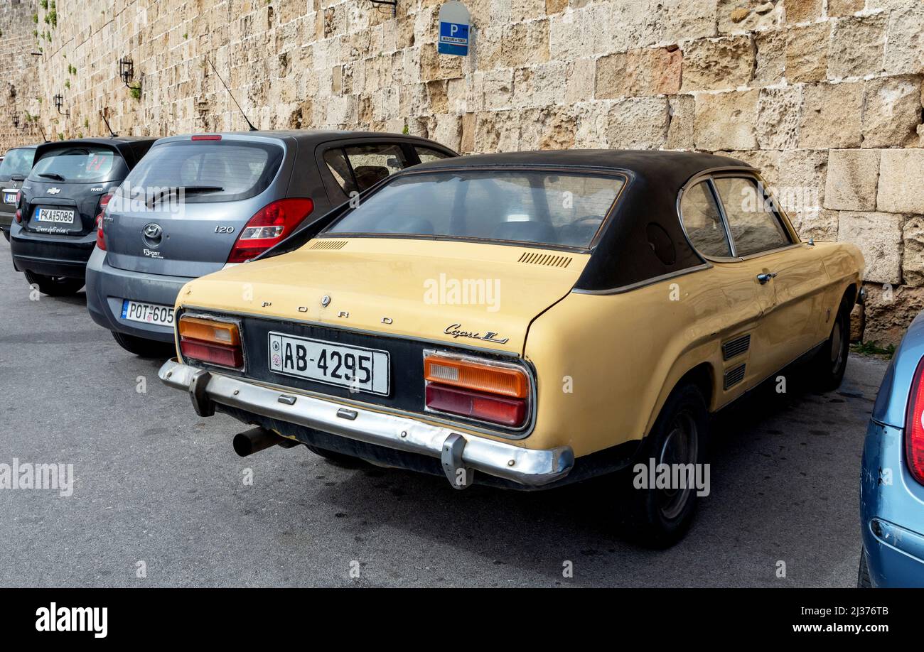 A Classic Ford Capri Rhodes Greece Stock Photo - Alamy