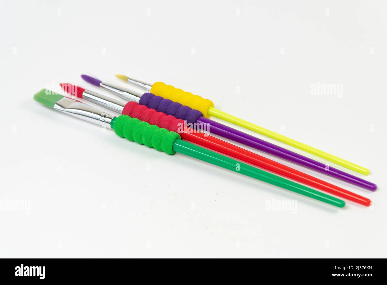 Paintbrush isolated on white background, art brush, painting tool front ...