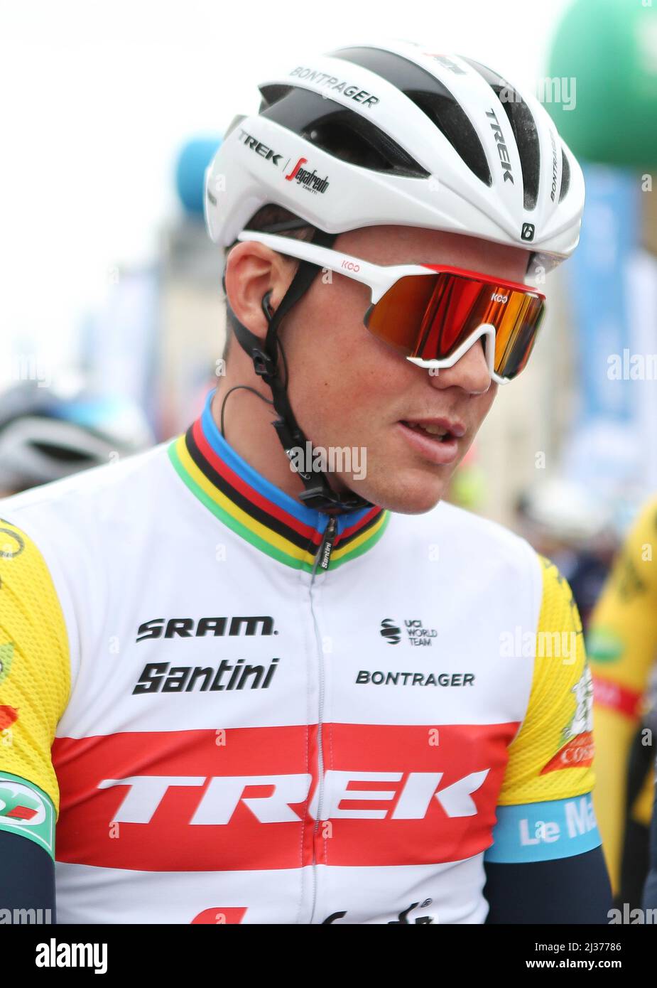 Mads Pedersen of Trek - Sogafredo during the Circuit cycliste Sarthe ...