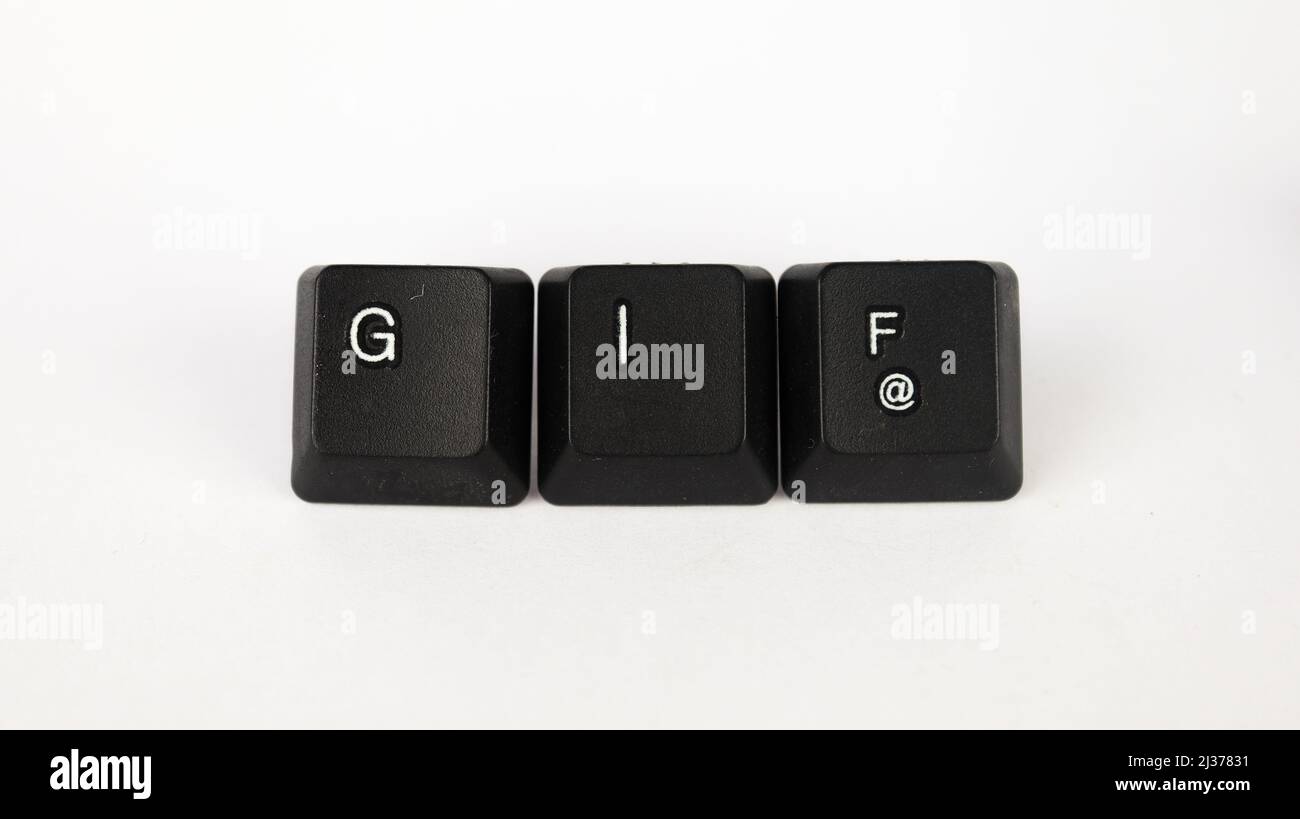 Text Created With Keyboard Keys Isolated On White Background White