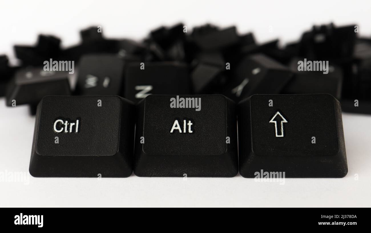 Ctrl Alt Shift Shortcut Text Created With Keyboard Keys Isolated On White Background White 