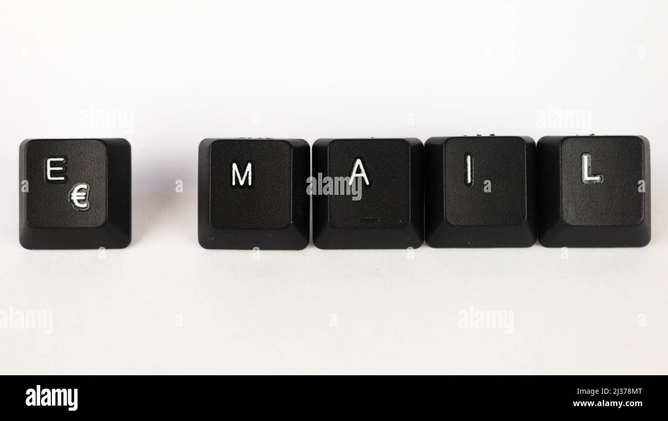 E Mail Text Created With Keyboard Keys Isolated On White Background