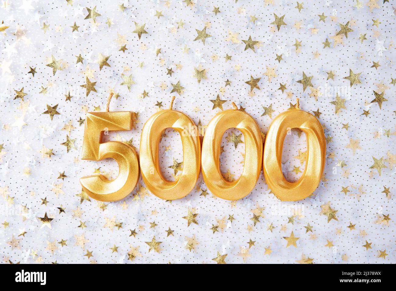5000 followers card. Template for social networks, blogs. Festive ...