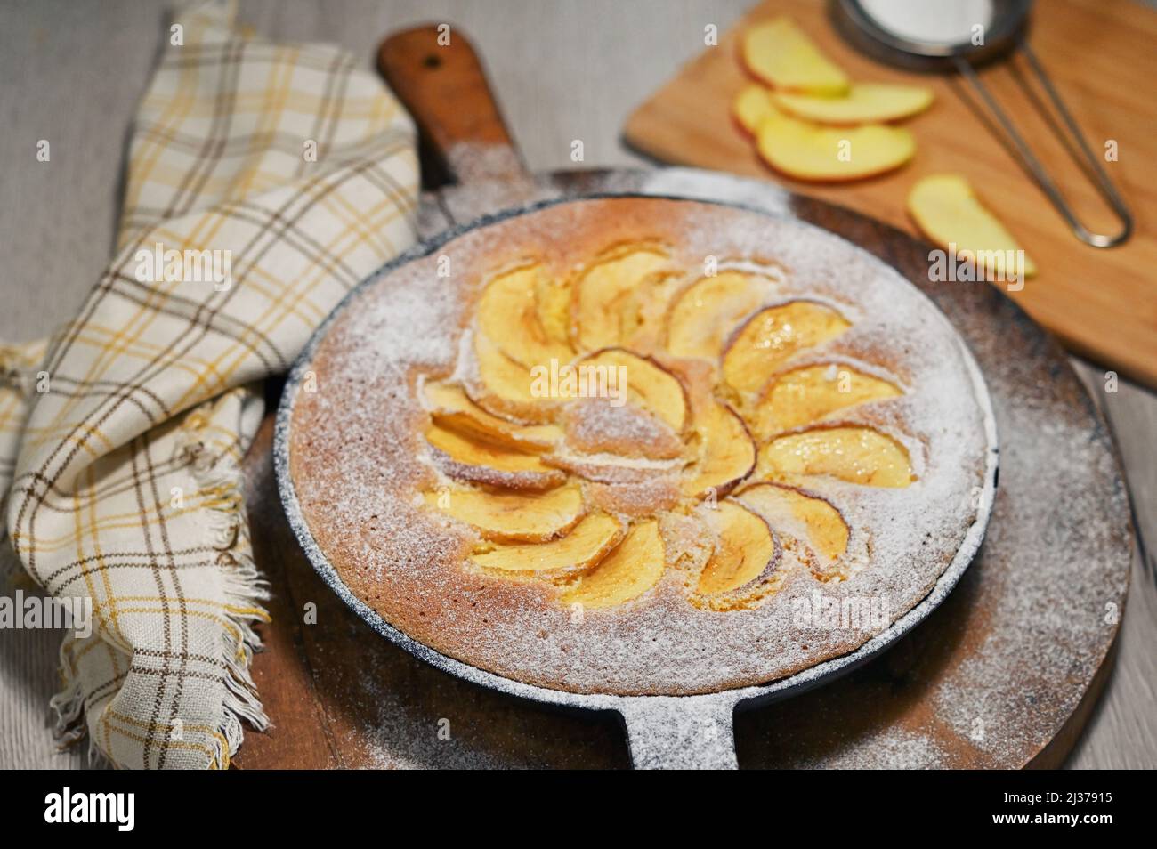 Closeup Tasty Apple Tart Pie As Sweet Dessert Stock Photo - Alamy