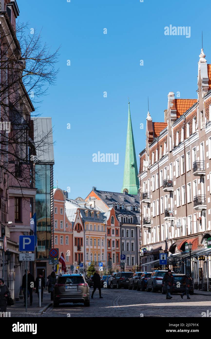 Riga people street hi-res stock photography and images - Alamy