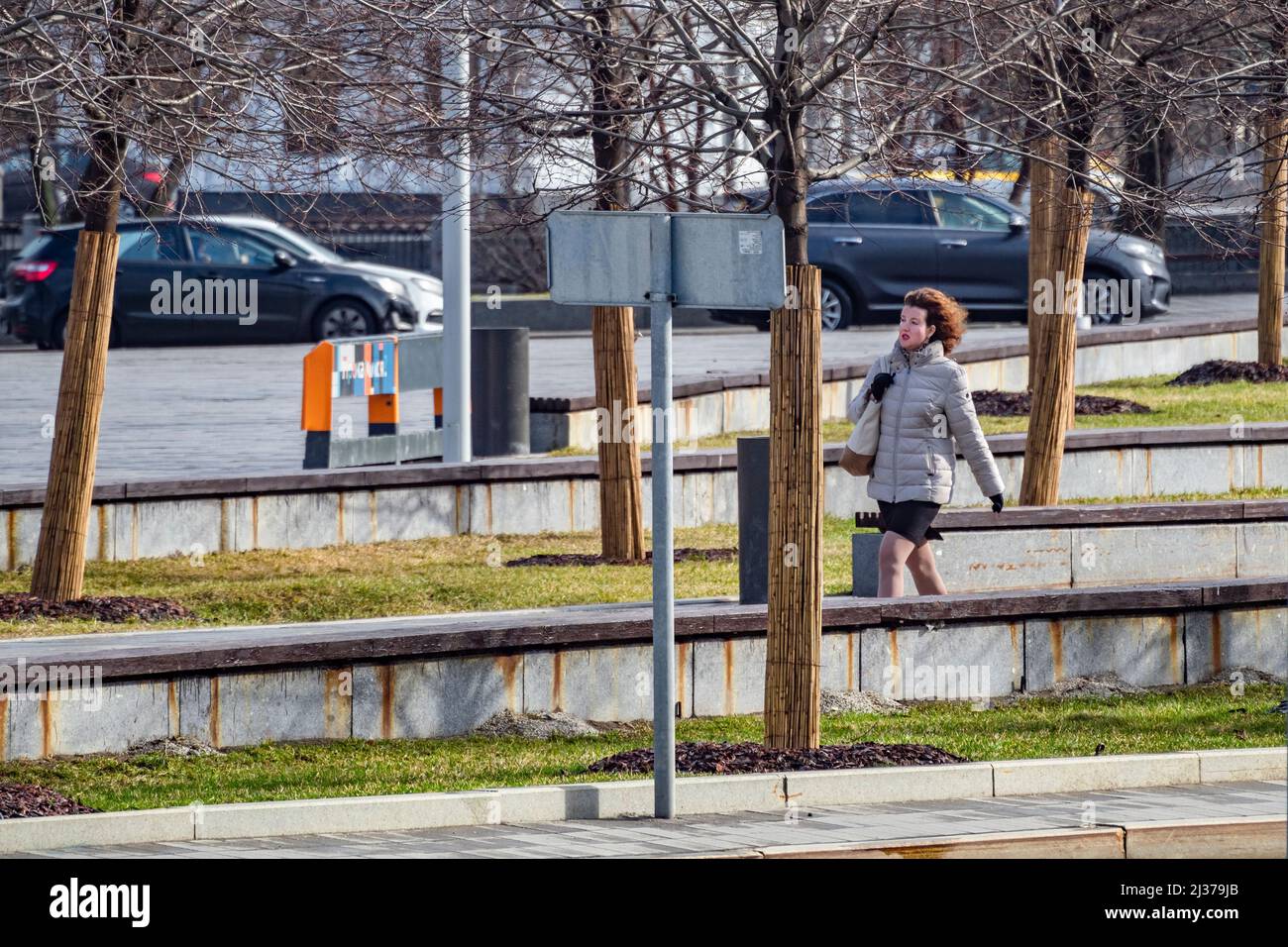 Russia, Moscow. Local resident on a street Stock Photo - Alamy