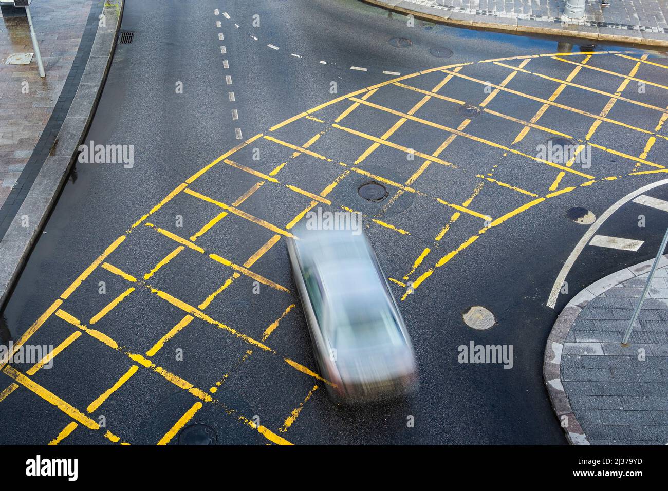 Russia, Moscow. Car moves along the road Stock Photo - Alamy