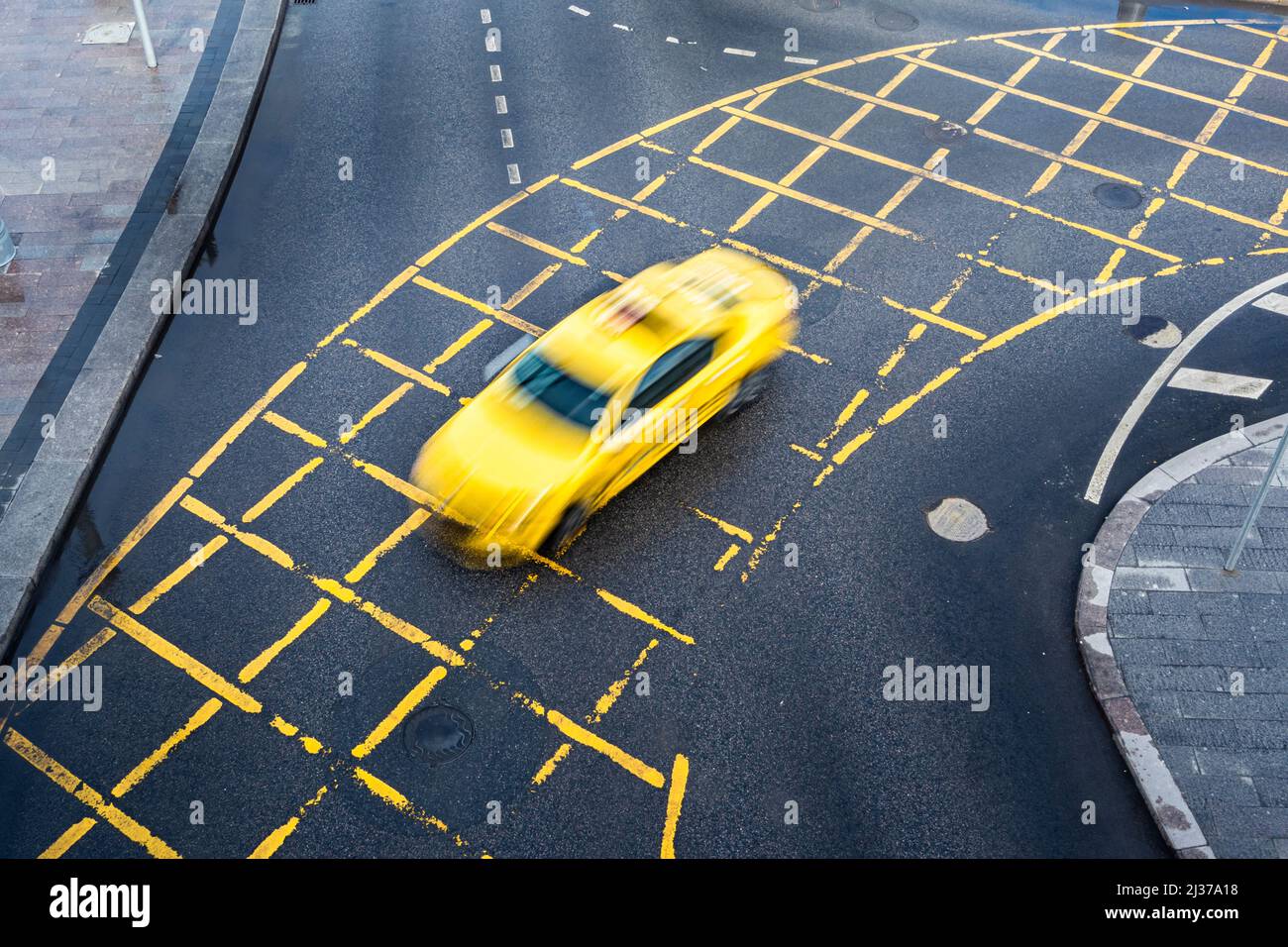 Russia, Moscow. Car moves along the road Stock Photo - Alamy