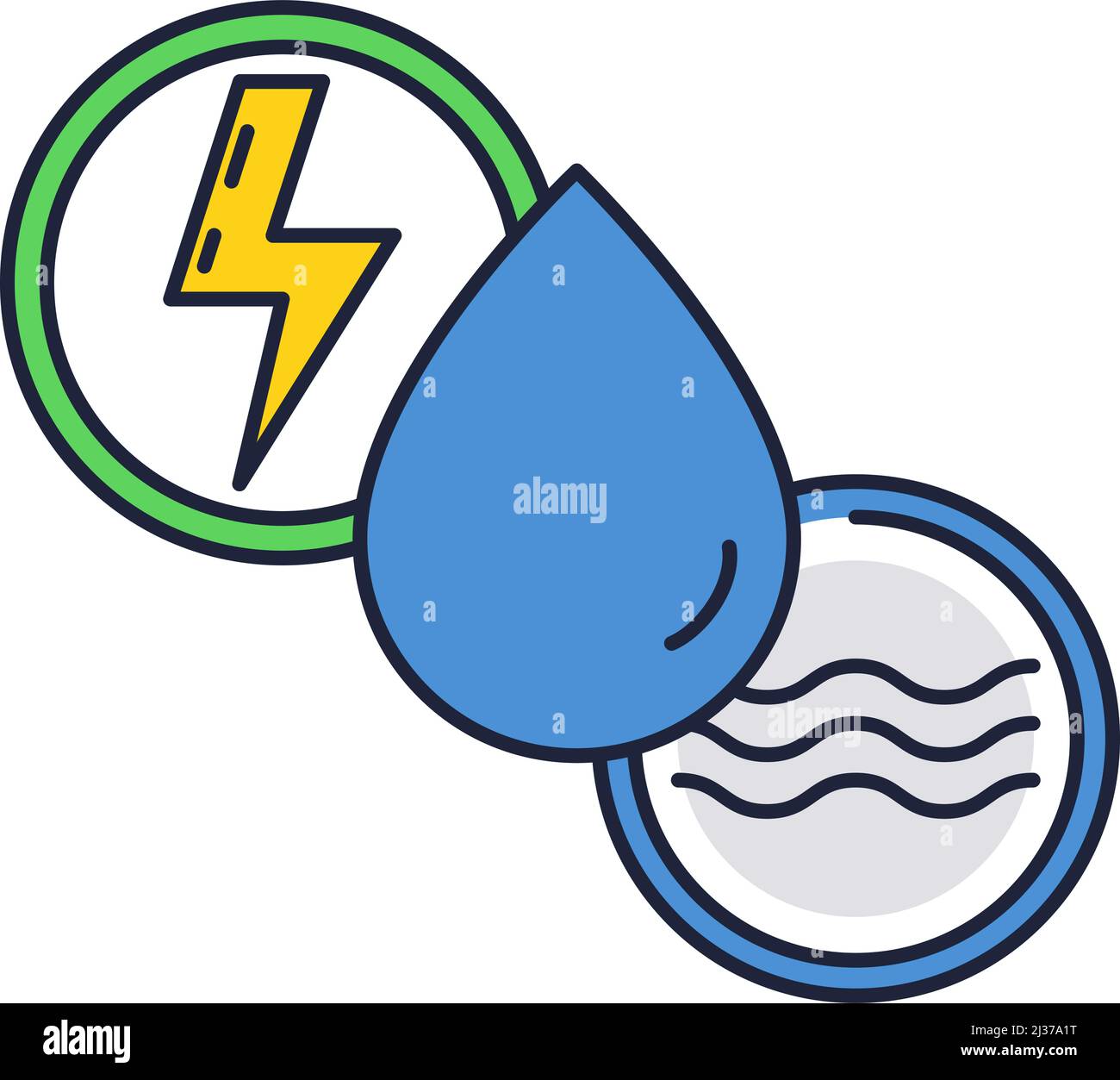 Hydroelectric Energy Symbol Hydro Power Logo Photos And Images