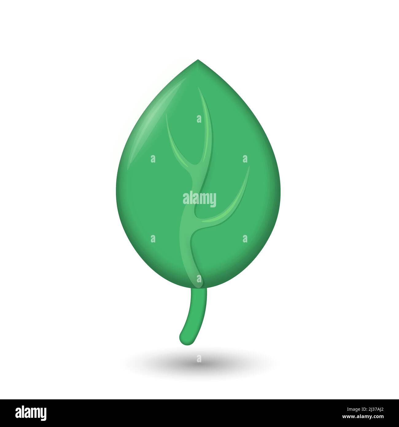 Cartoon green leaf ecology concept. Organic plant extract non gmo ...