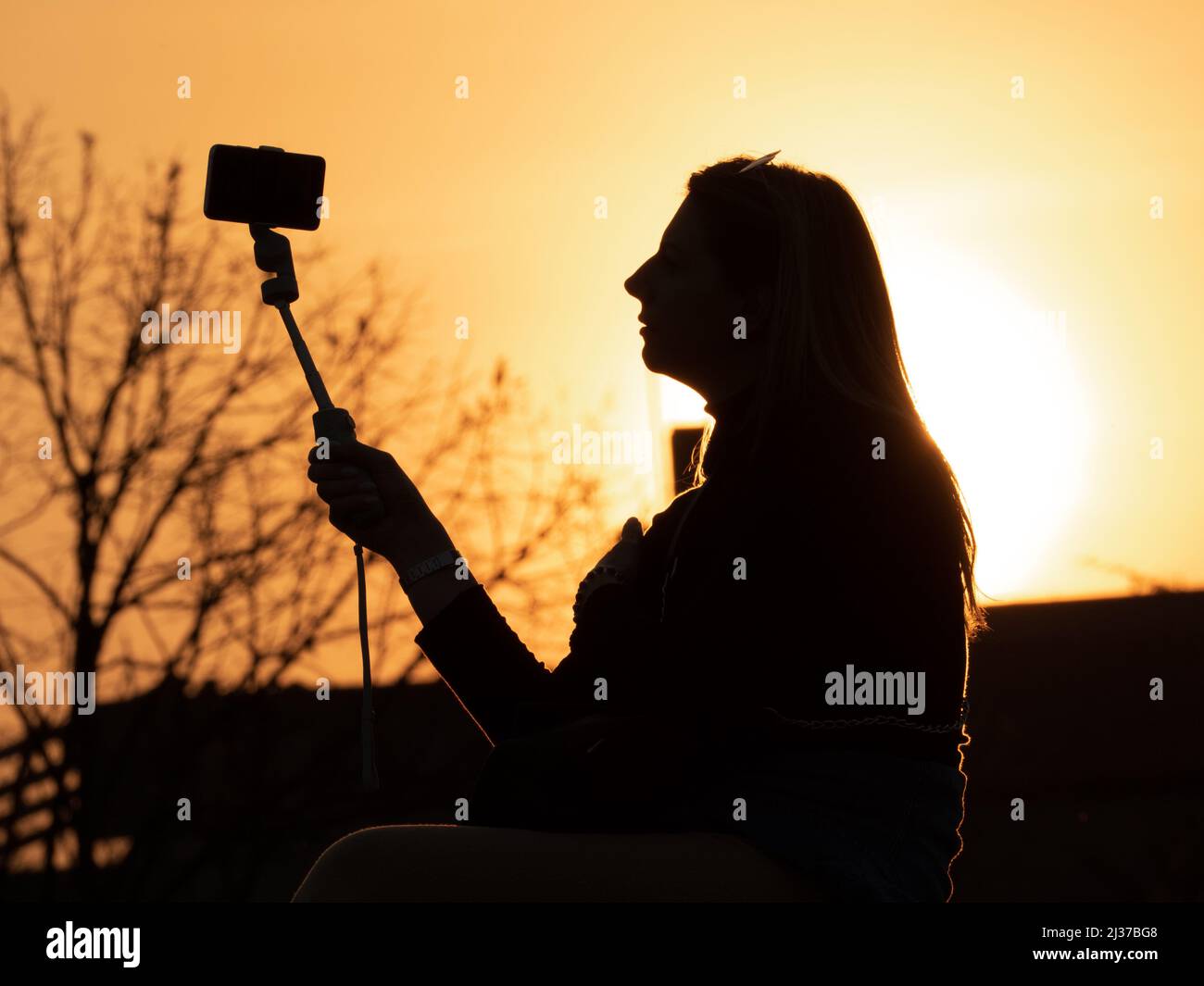 Selfie with sunrise hi-res stock photography and images - Alamy