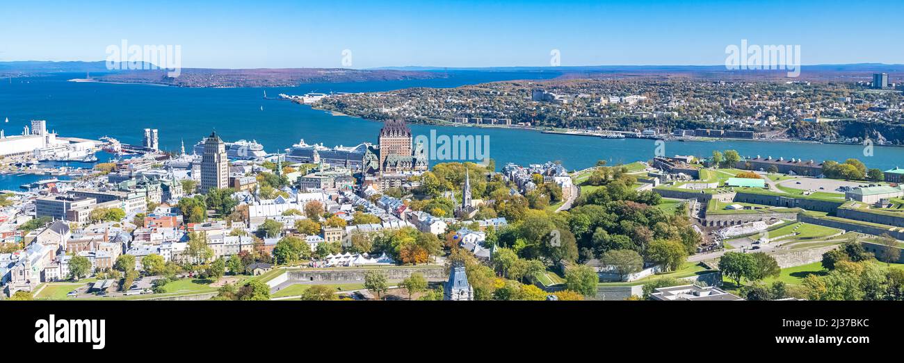 An aerial view of Quebec city in Canada Stock Photo - Alamy
