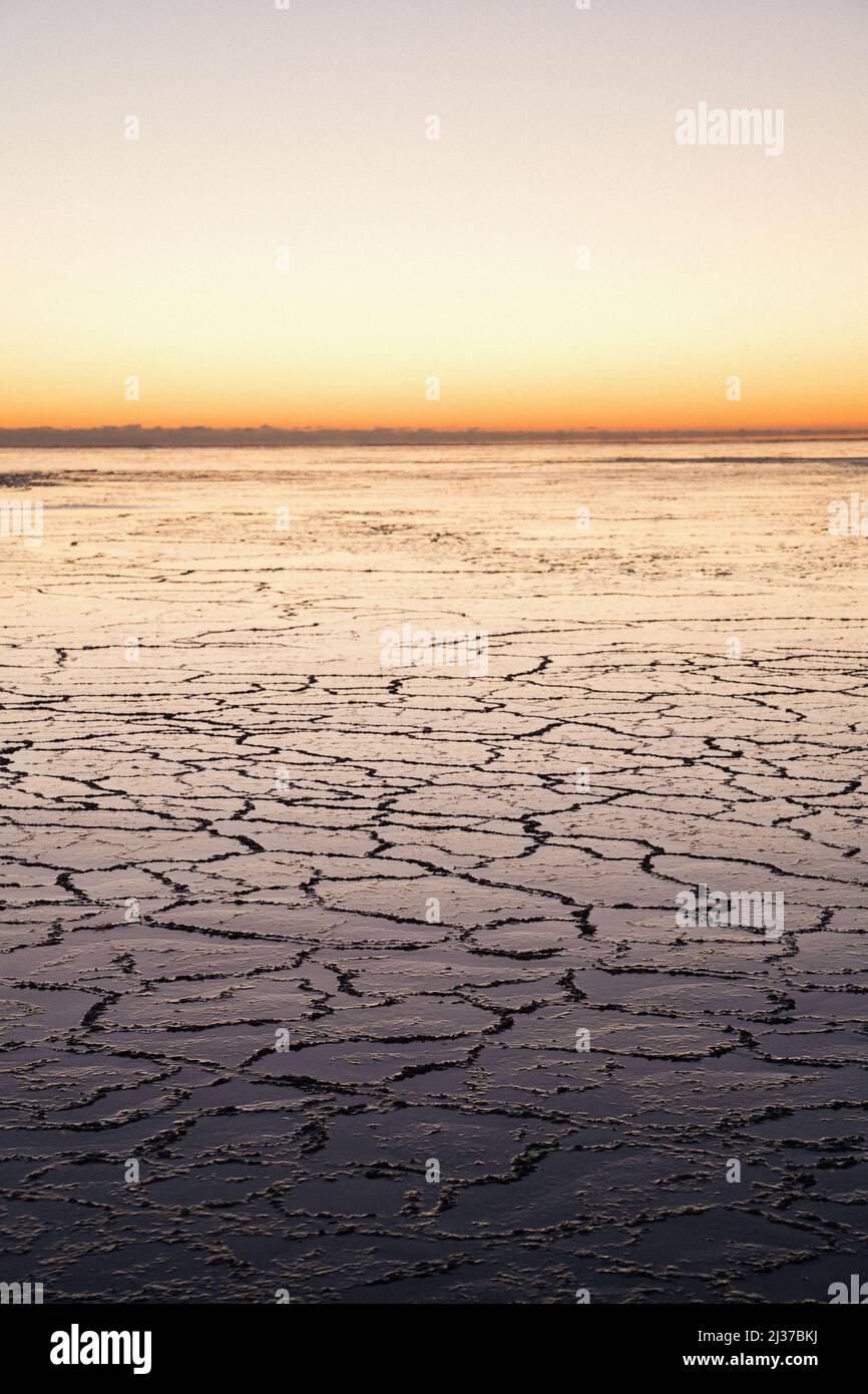 Ocean slowly becoming to freeze while forming tiles of i Stock Photo ...