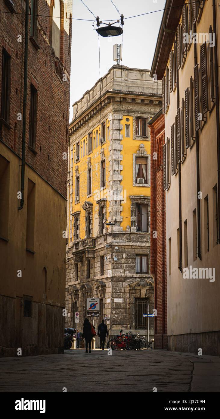 side street view of a beautiful Italian building Stock Photo - Alamy