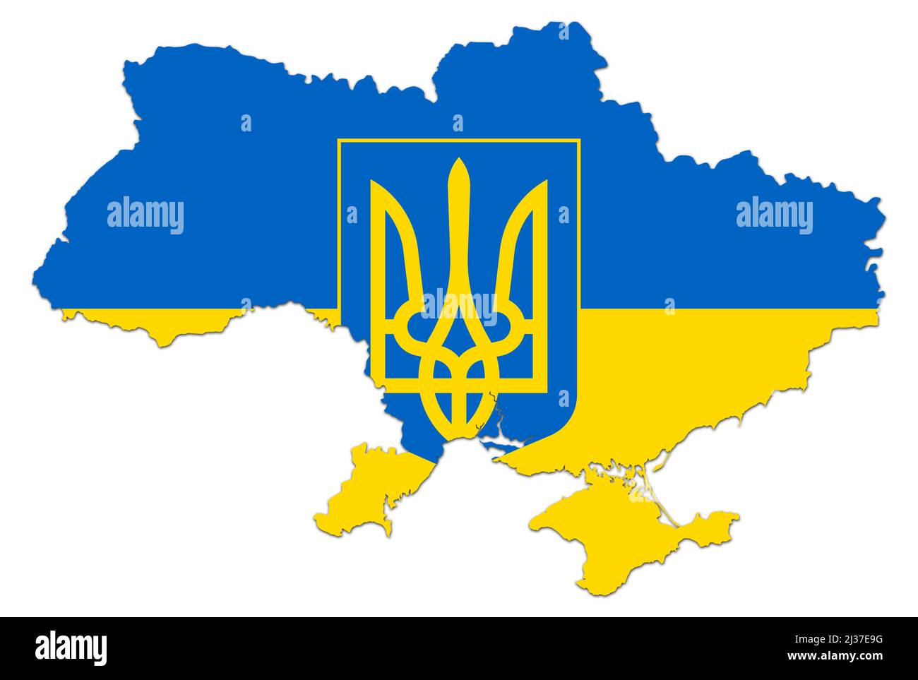 Ukraine map flag Cut Out Stock Images & Pictures - Alamy