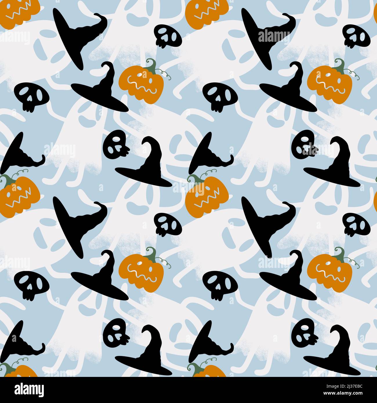 Halloween seamless ghost pattern for wallpaper and packaging and gifts ...