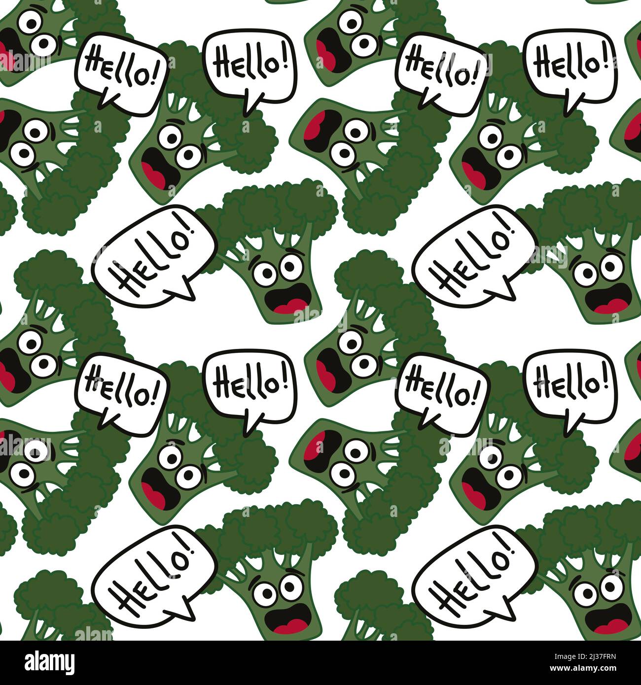 Kids seamless broccoli pattern for textiles and packaging and gifts and ...