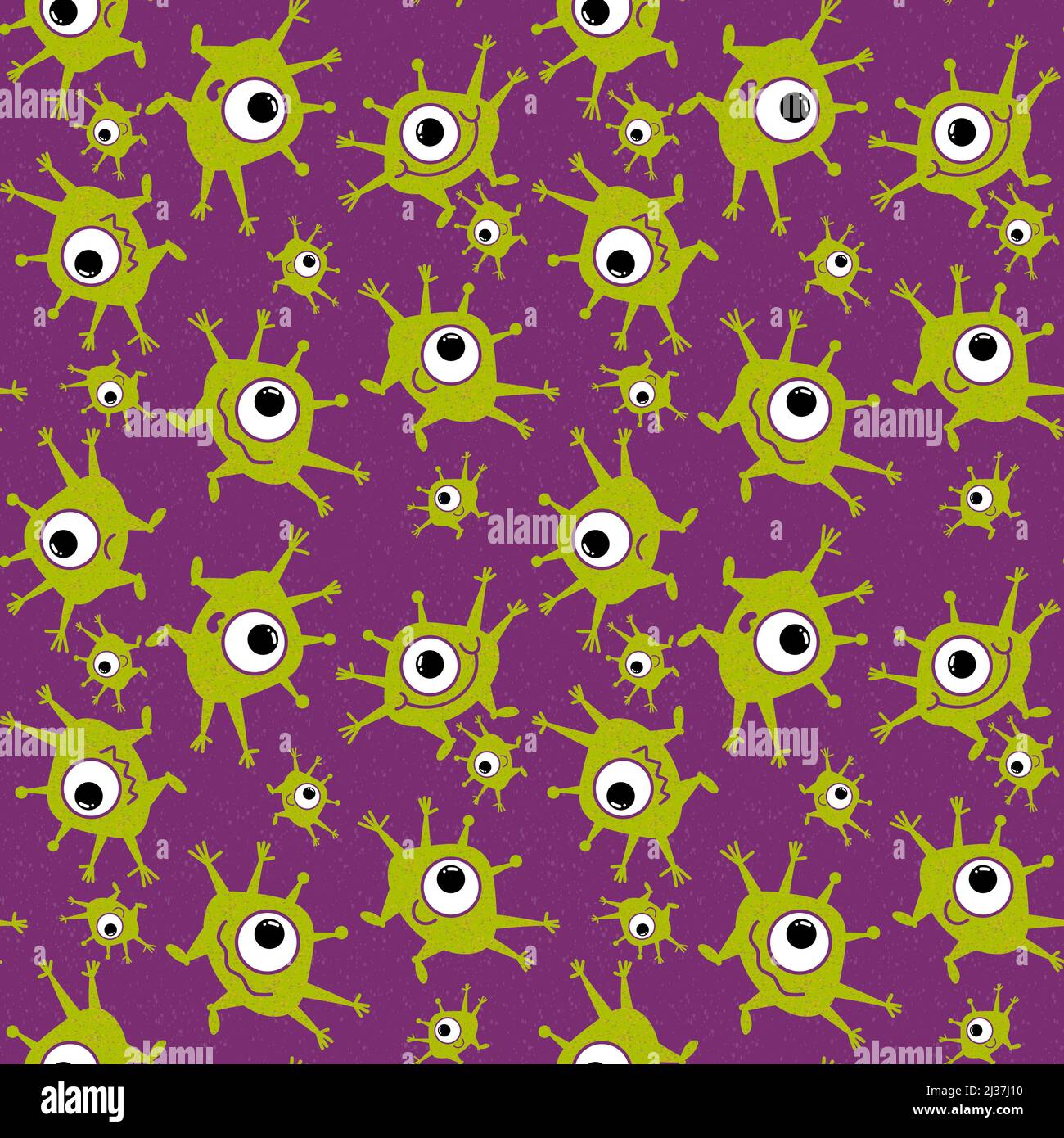 Kids seamless aliens monsters pattern for wrapping paper and gifts and ...