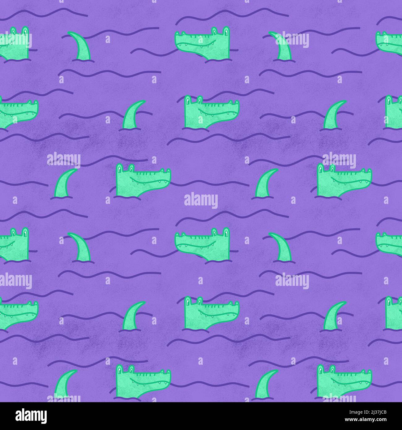 Kids seamless crocodile pattern for fabrics and textiles and packaging ...