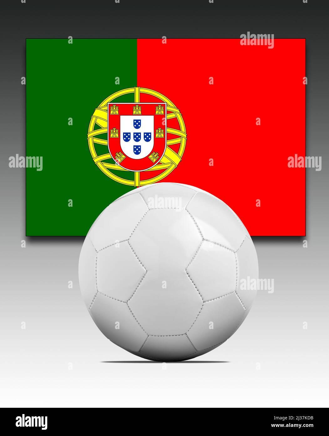 Blank Soccer ball with Portugal national team flag Stock Photo - Alamy