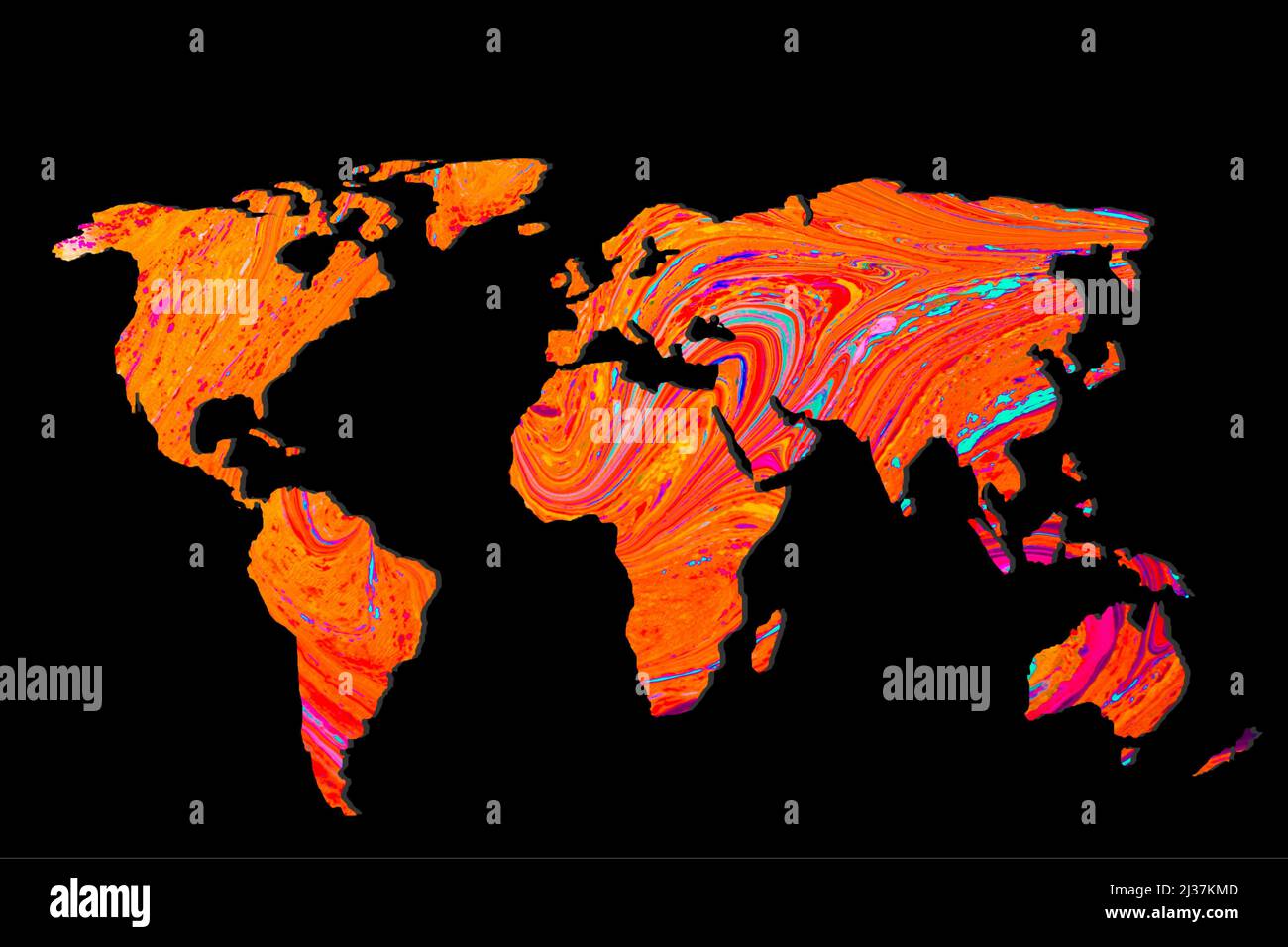 World outline map hi-res stock photography and images - Alamy