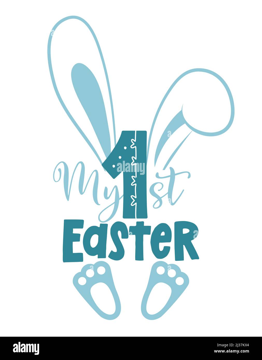 My first Easter - happy Easter Day lettering greeting card set ...