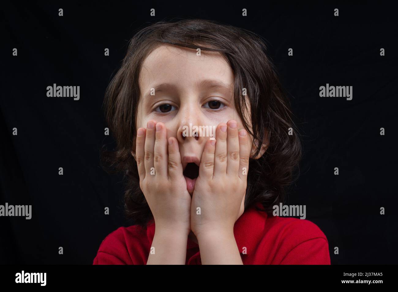 Shocked child boy hi-res stock photography and images - Alamy