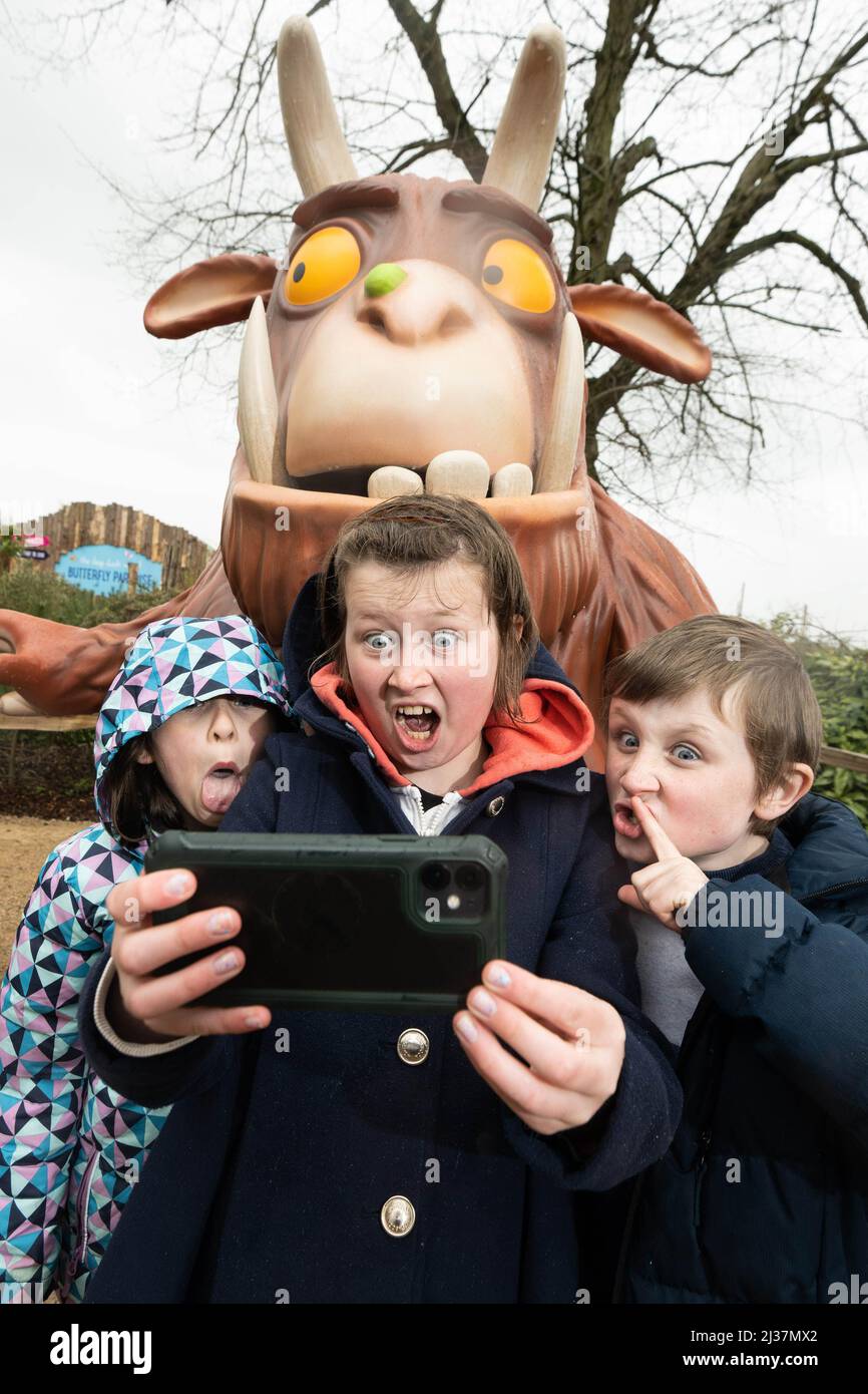 EDITORIAL USE ONLY Members of Twycross Zoo, Lily-Jean Morales seven ...