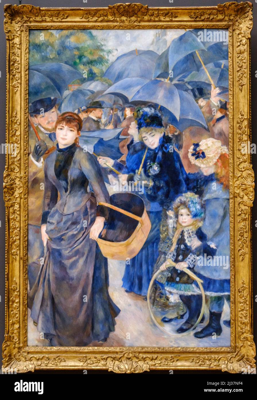 Renoir painting umbrellas hi-res stock photography and images - Alamy