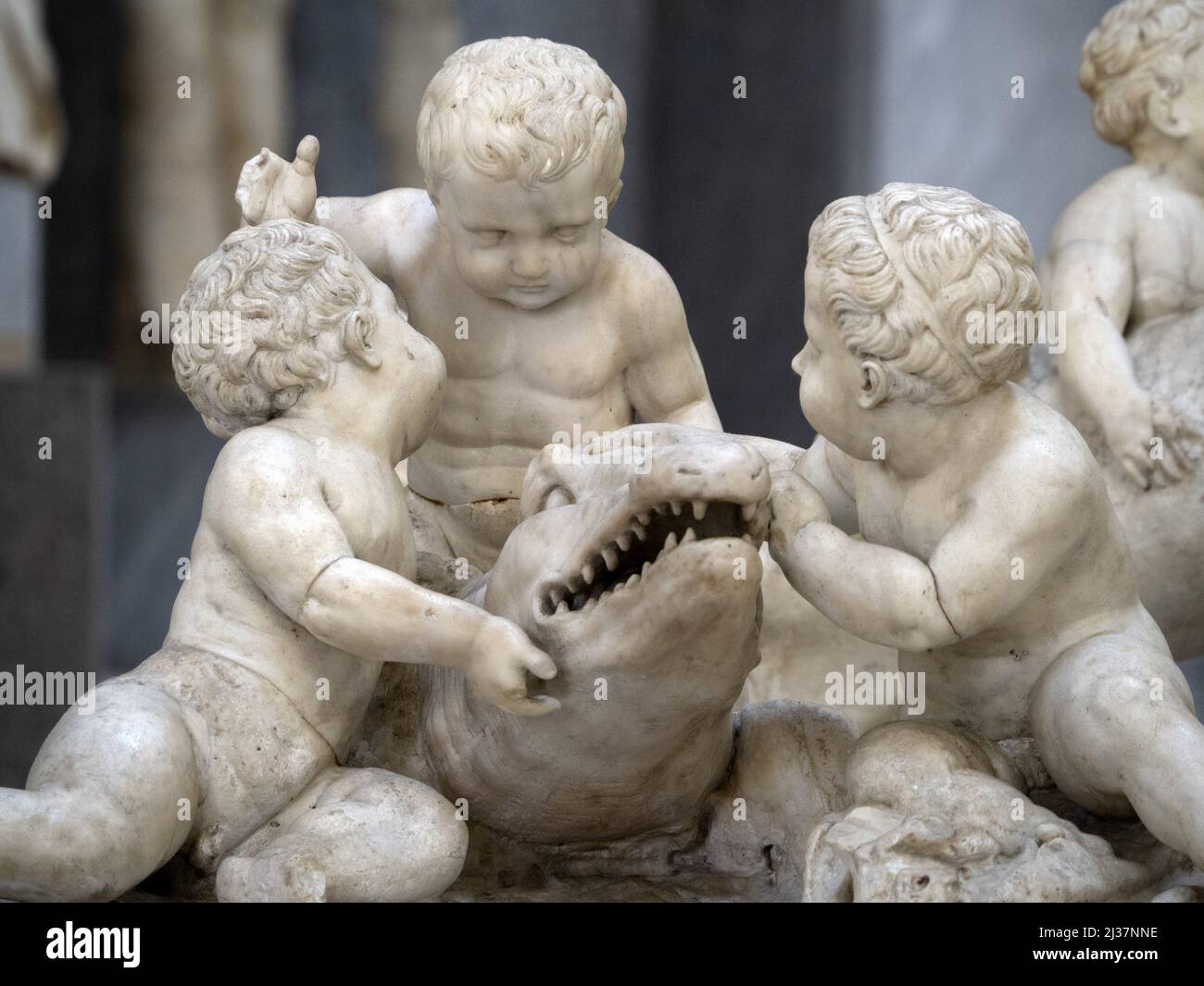 old marble roman figure sculpture statue detail the nile Stock Photo ...