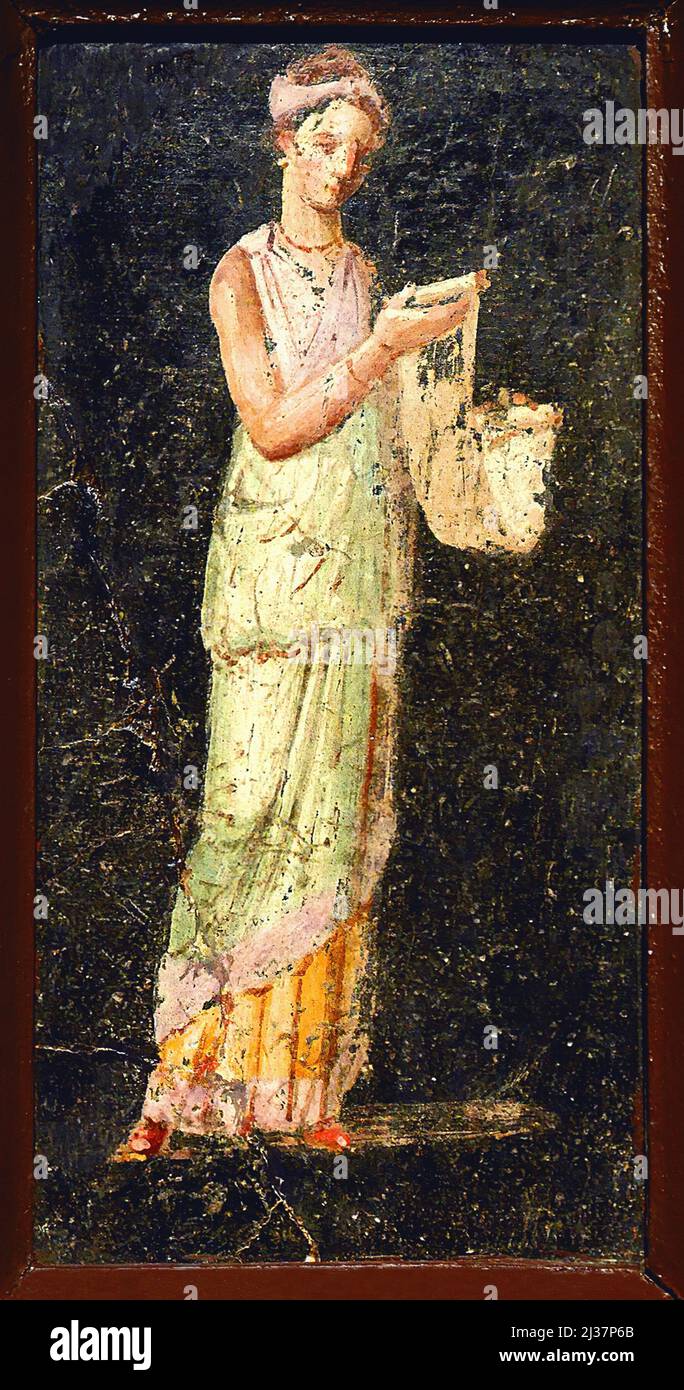 Pompeii roman fresco woman hi-res stock photography and images - Alamy