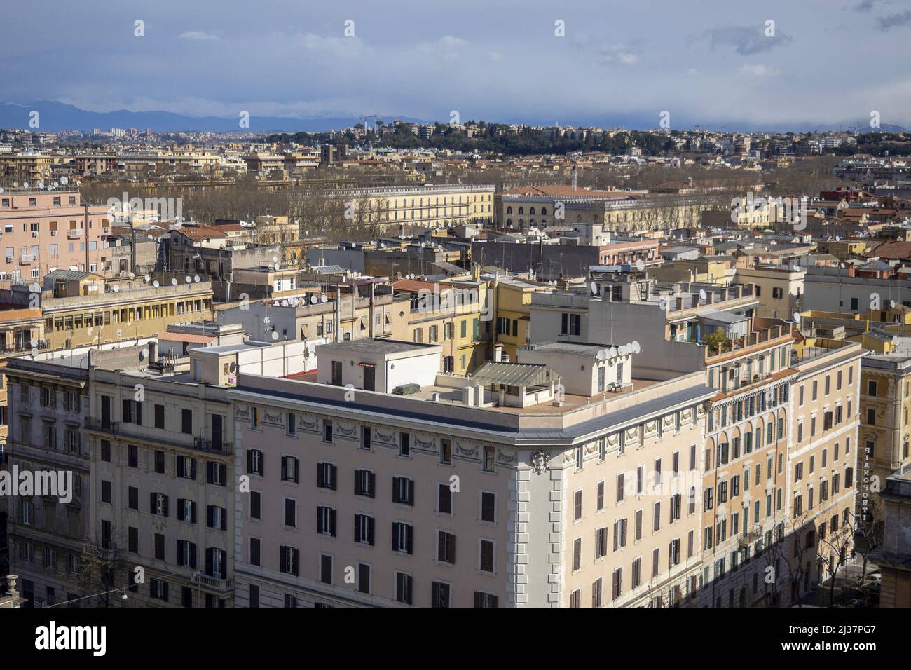 roma aerial view cityscape from vatican museum panorama Stock Photo - Alamy
