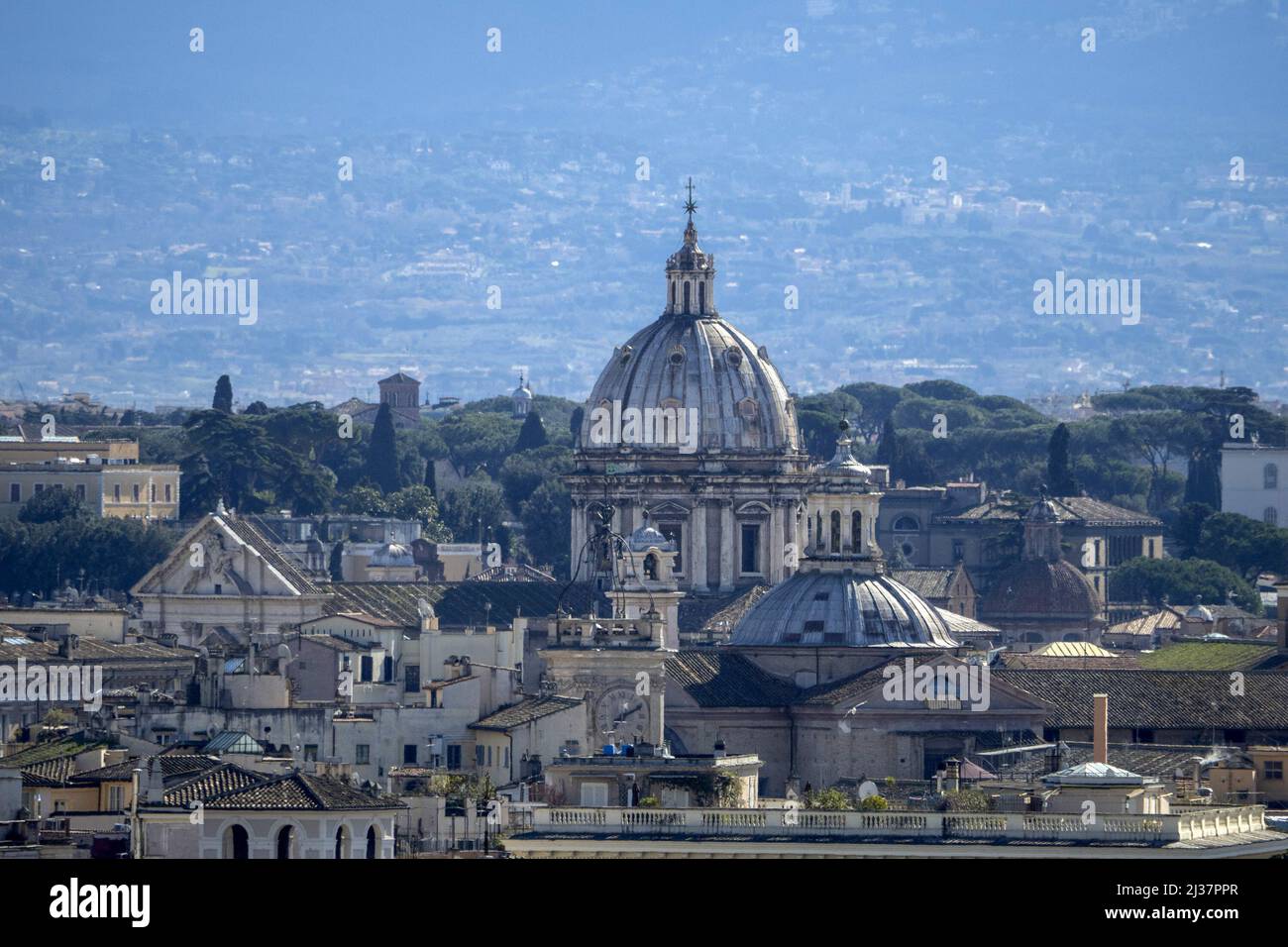 roma aerial view cityscape from vatican museum panorama Stock Photo - Alamy