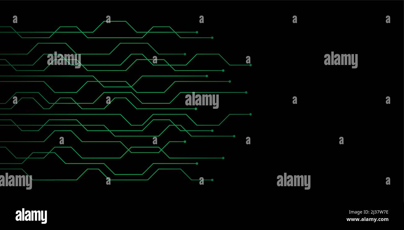 circuit board electronics digital technology banner black Stock Vector ...