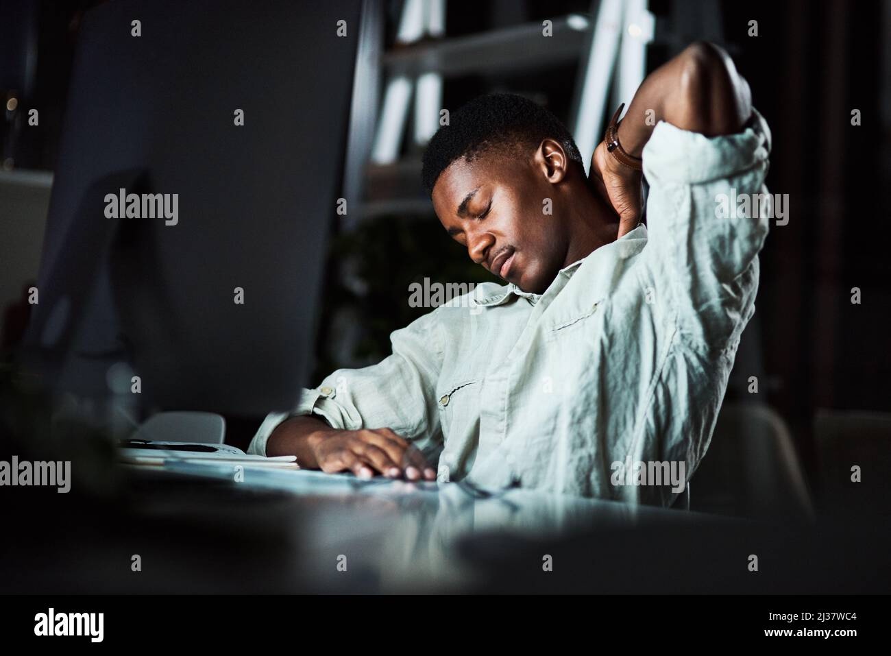 Desk glued hi-res stock photography and images - Alamy