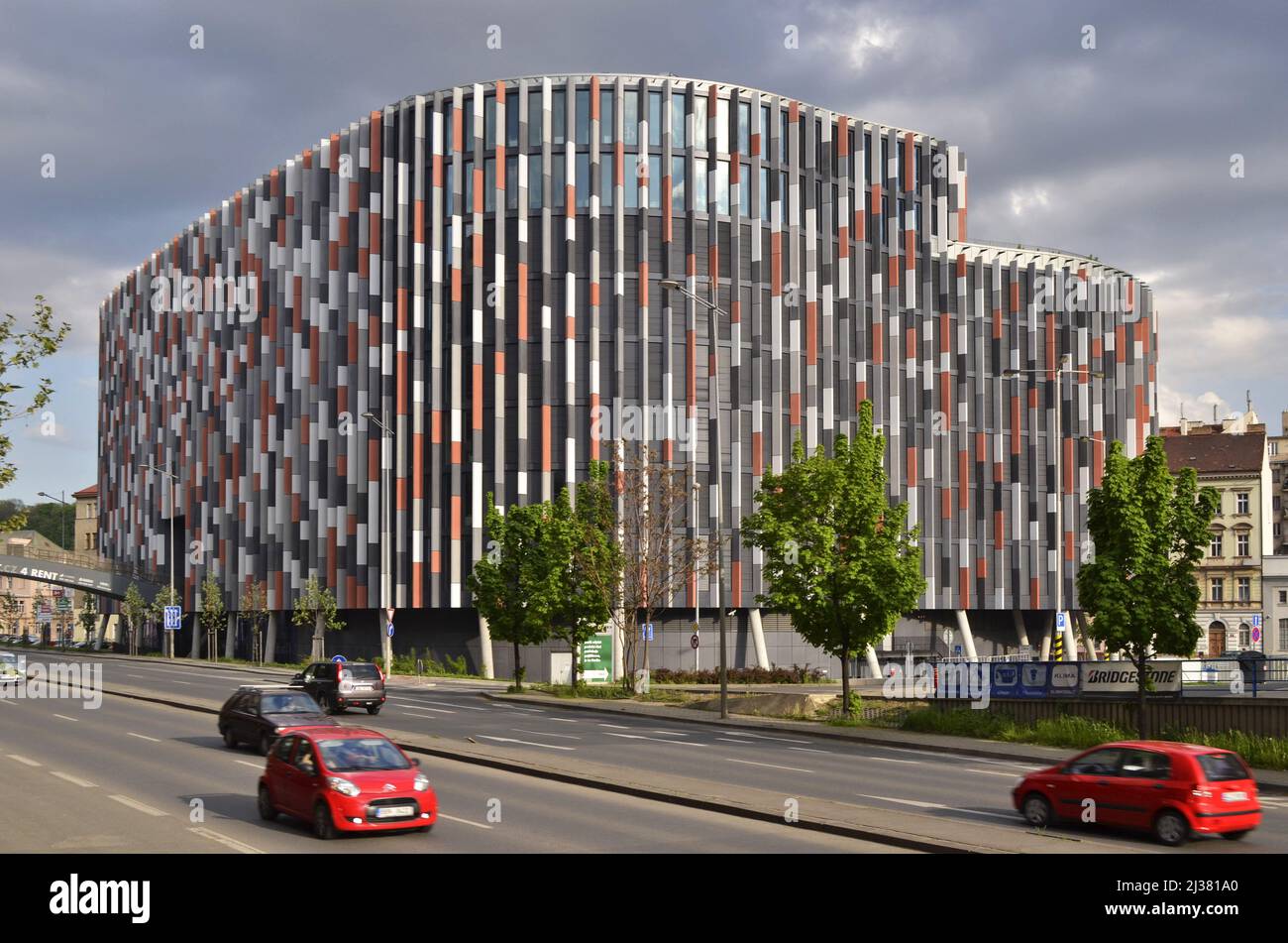 'Main Point' modern office building exterior located in Karlin district ...