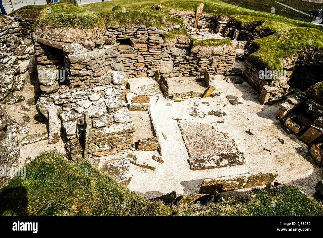 Skara Brae Neolithic Archaeological Site. Bay of Skaill, Orkney Islands ...