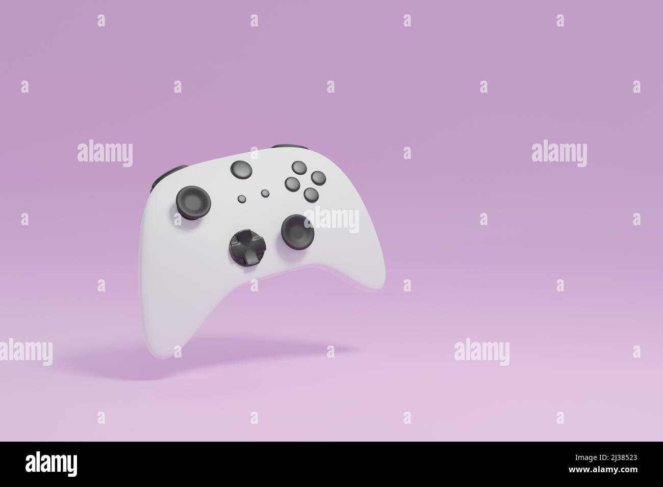 White Joystick Gamepad Game Console Controller Videogame Computer Or