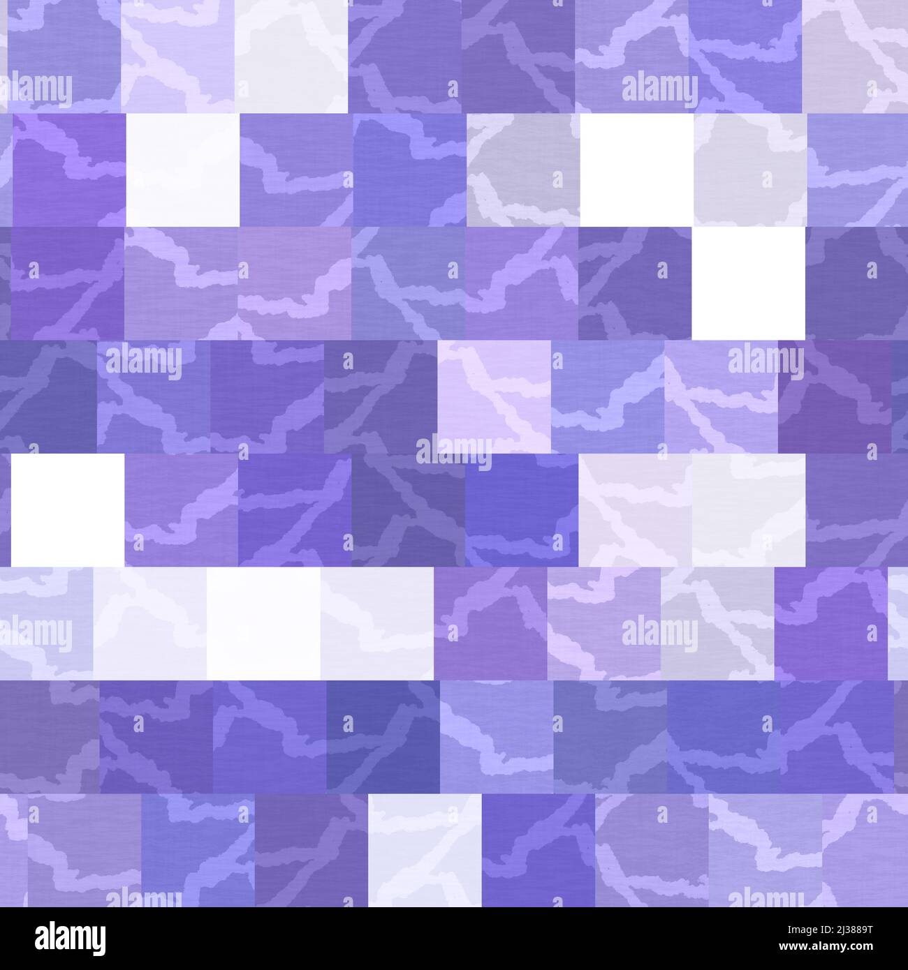 Random patchwork purple mosaic pixel grid seamless pattern. Modern ...