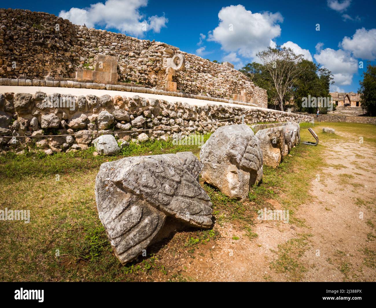 Mayan ruins in méxico. Uxmal. Ball game Court Stock Photo - Alamy