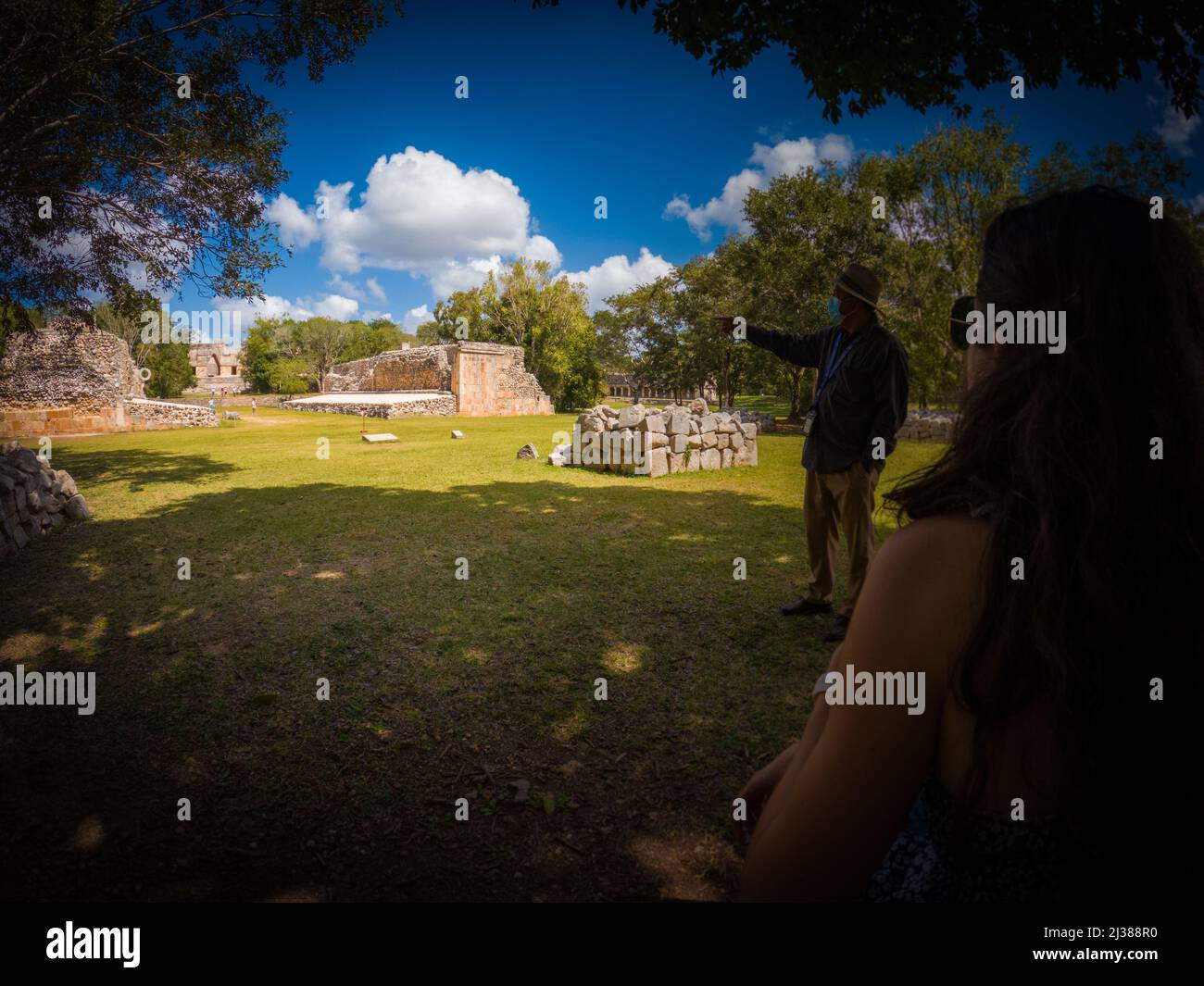 Mayan ruins in méxico. Uxmal. Ball game Court Stock Photo - Alamy
