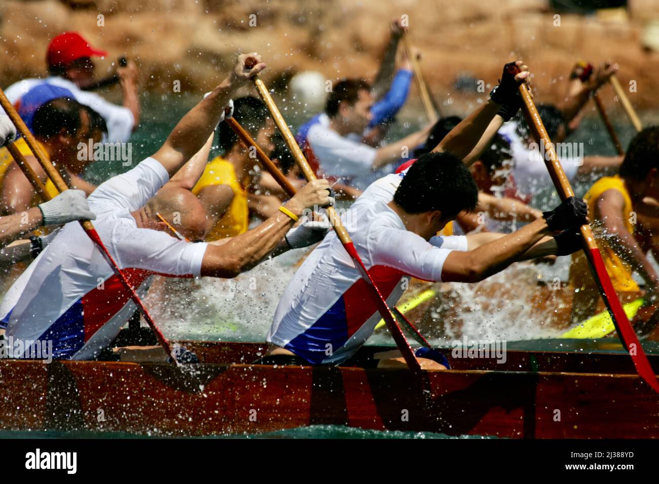 competitive racing of the dragon boats Stock Photo - Alamy