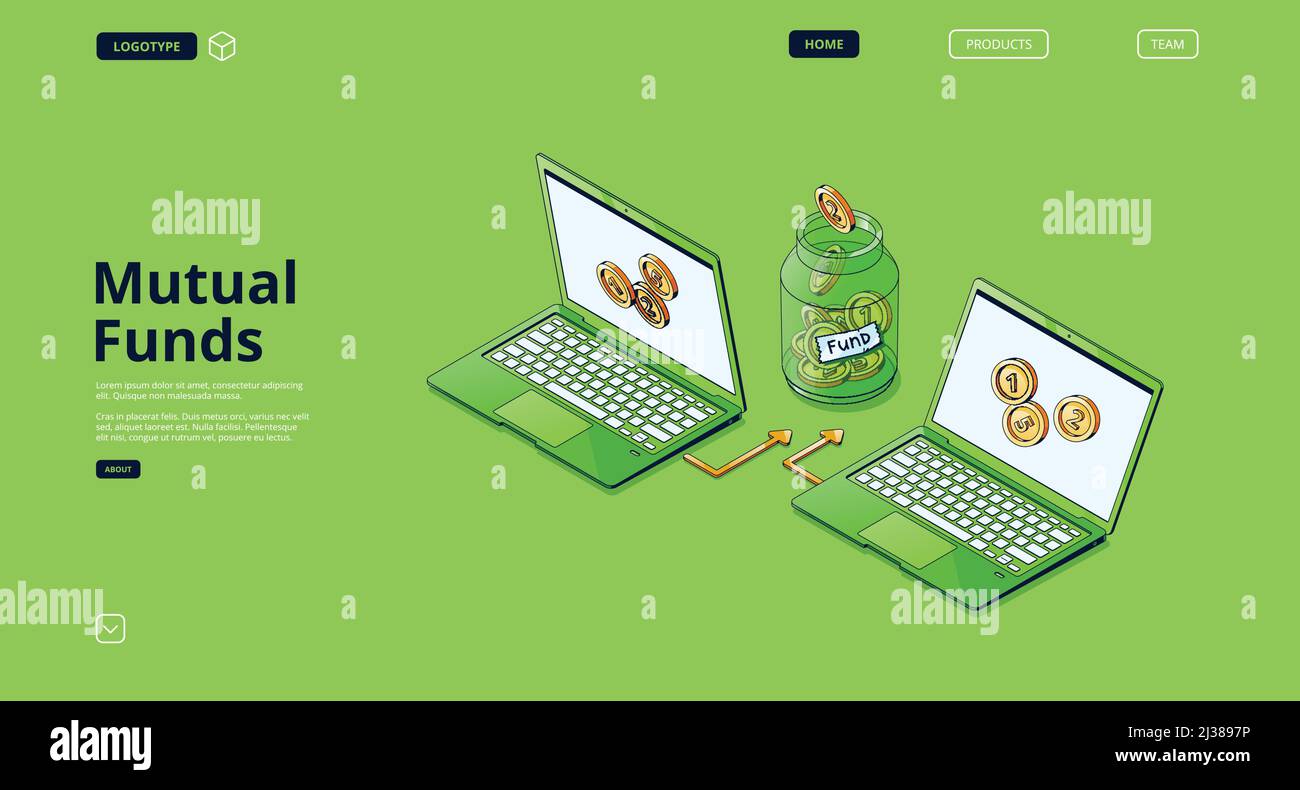 Mutual fund banner. Concept of finance strategy of investment in fund ...